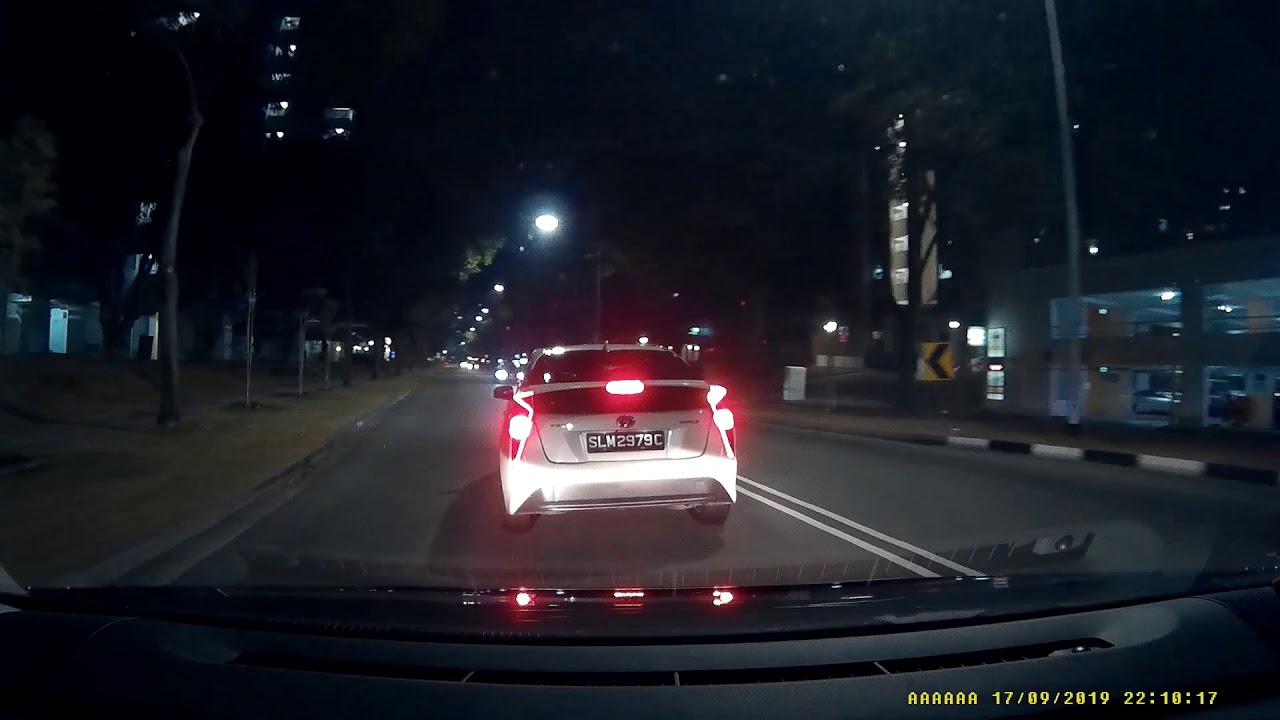 Indecisive PHV driver stops suddenly on the road