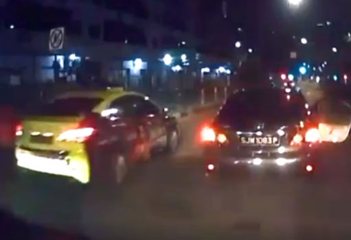 Road rage because of white smoke