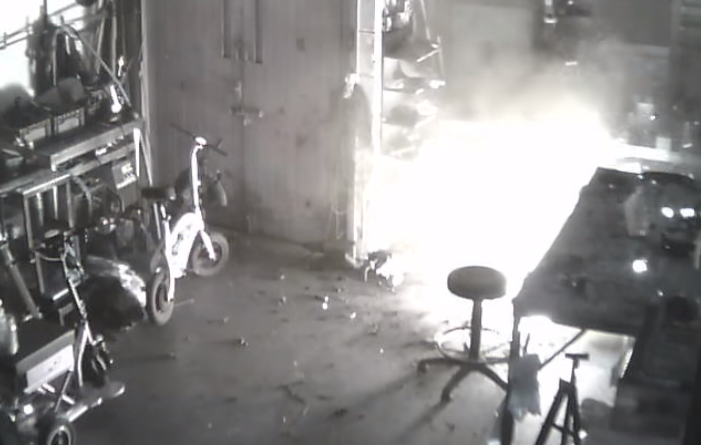 Actual footage of a Personal Mobility Device (PMD) catching fire and ...