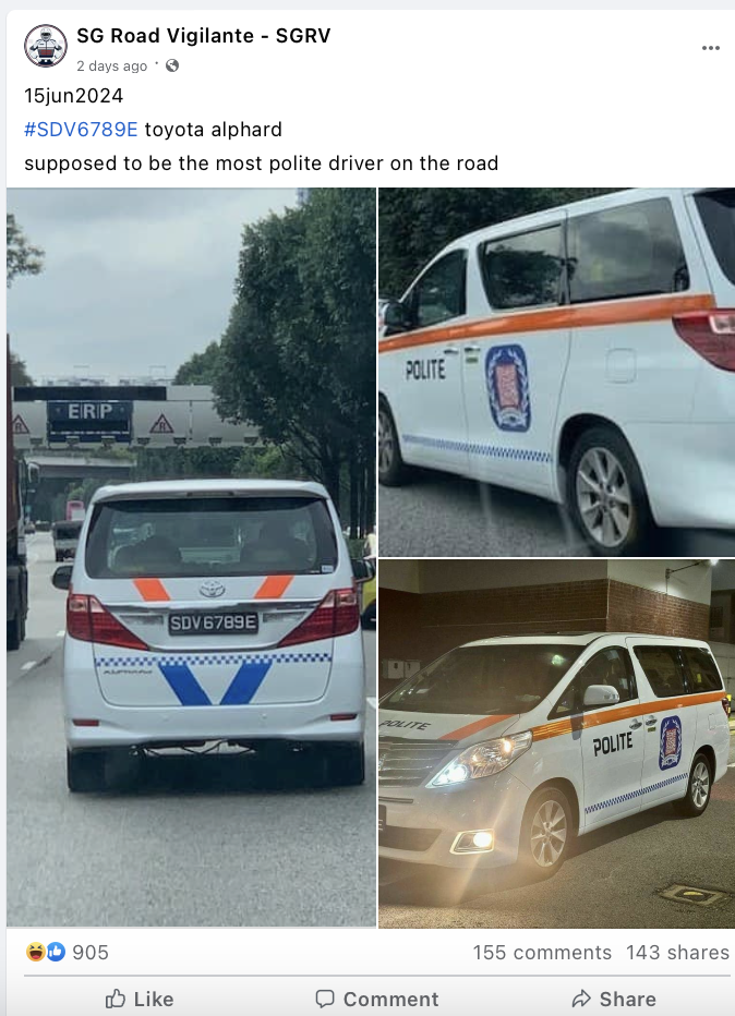 Is This Allowed ? Reports Lodged Against “Polite Car”